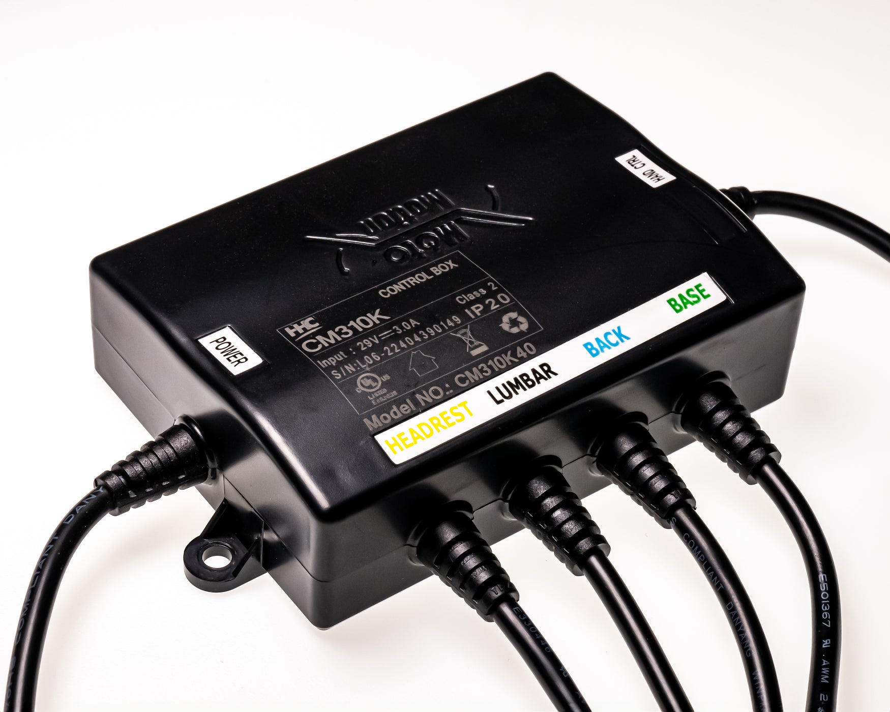 HHC & MOTOMOTION Model: CM310K40 Junction Box for Massage Seat System ...