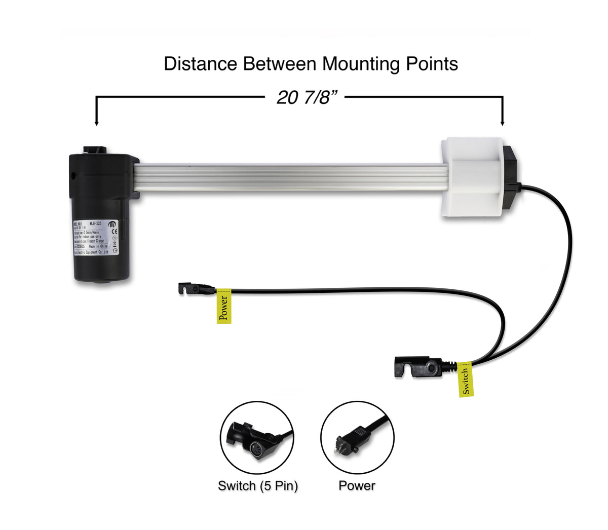 Mulin Electric - Motor Replacement Model ML8-225 Linear Actuator for S ...